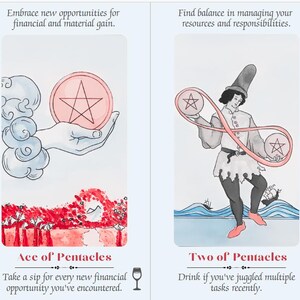 Tipsy Destiny Tarot Cards Deck. Rider Waite Tarot With Drinking Tasks ...