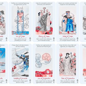 Tipsy Destiny Tarot Cards Deck. Rider Waite Tarot With Drinking Tasks ...