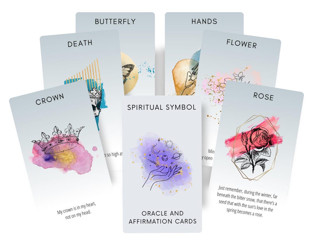 Spiritual Symbol Oracle and Affirmation Cards – A Modern Deck of Sacred ...