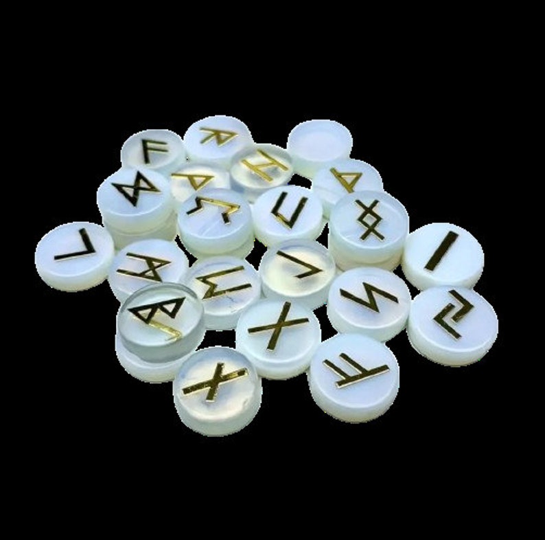 Opal Crystal Runes Set. Viking Runes. Elder Futhark - Etsy