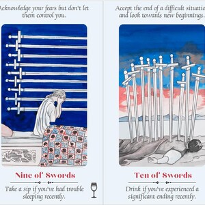 Tipsy Destiny Tarot Cards Deck. Rider Waite Tarot With Drinking Tasks ...