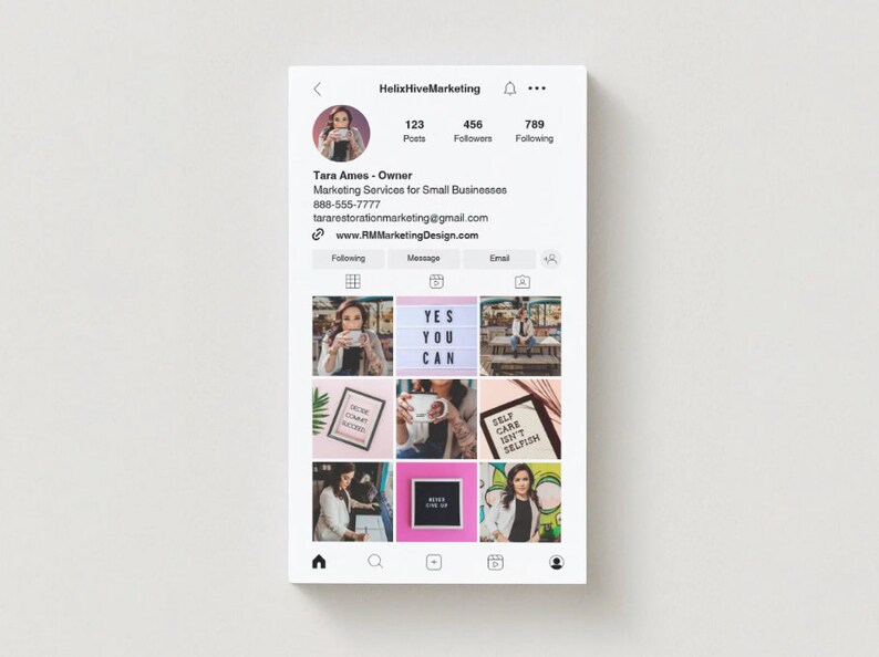 Instagrid Customizable Business Card: Amplify Your Brand's Visual Story ...