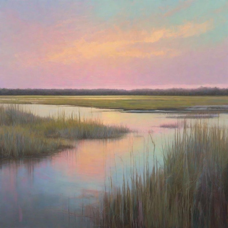 Marsh Print Printable Pastel - Etsy