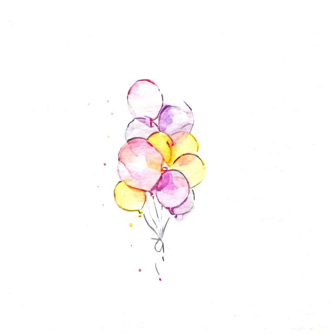Pastel Watercolor Balloons Printable - Etsy