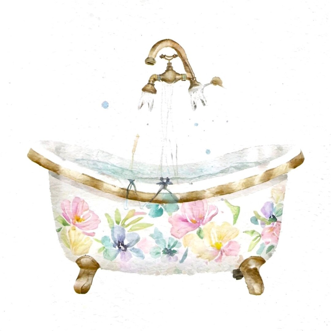 Pastel Bathtub Print Printable - Etsy