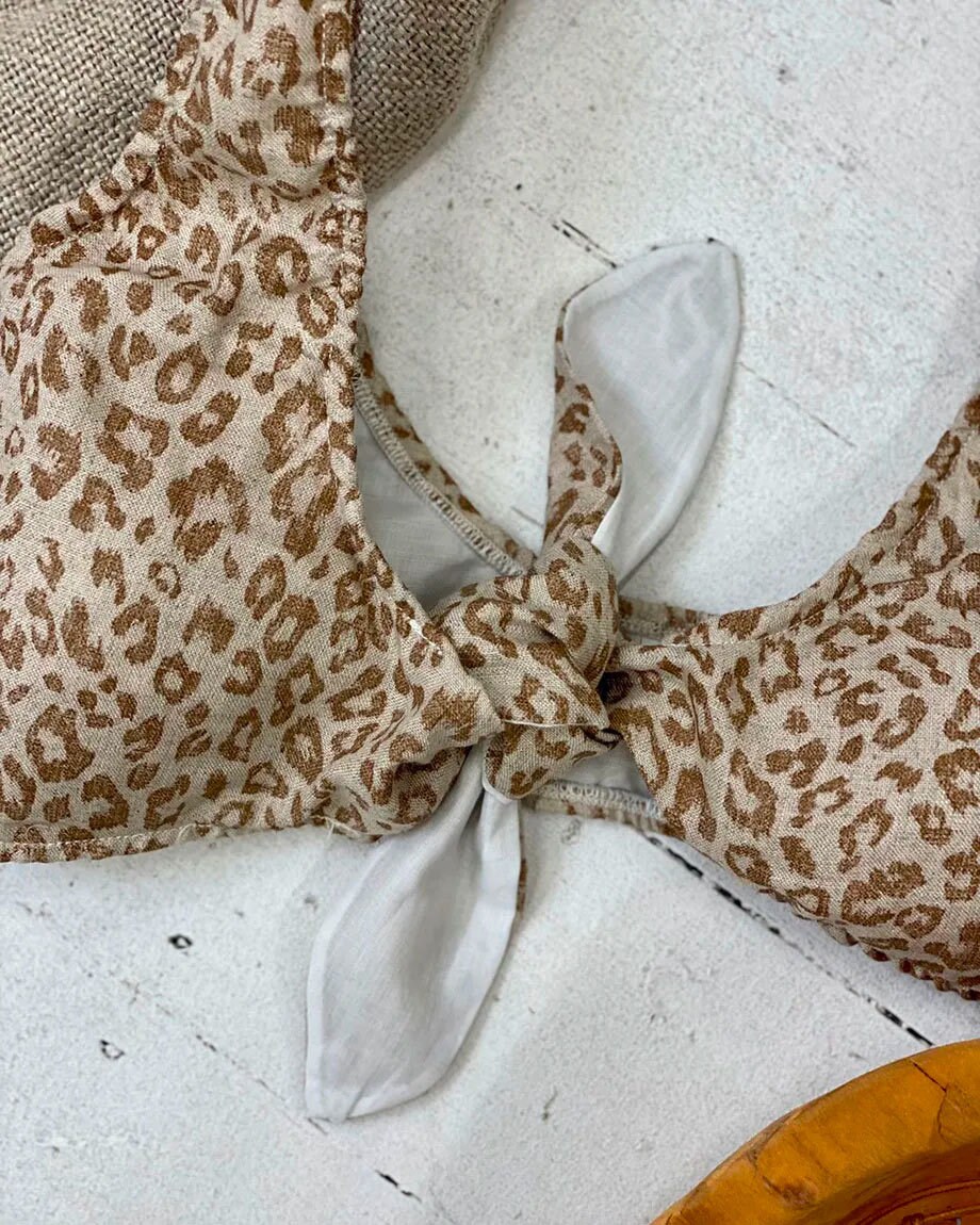 Linen Bikini, Summer Bikini for Women, White & Black Summer Swimwear ...