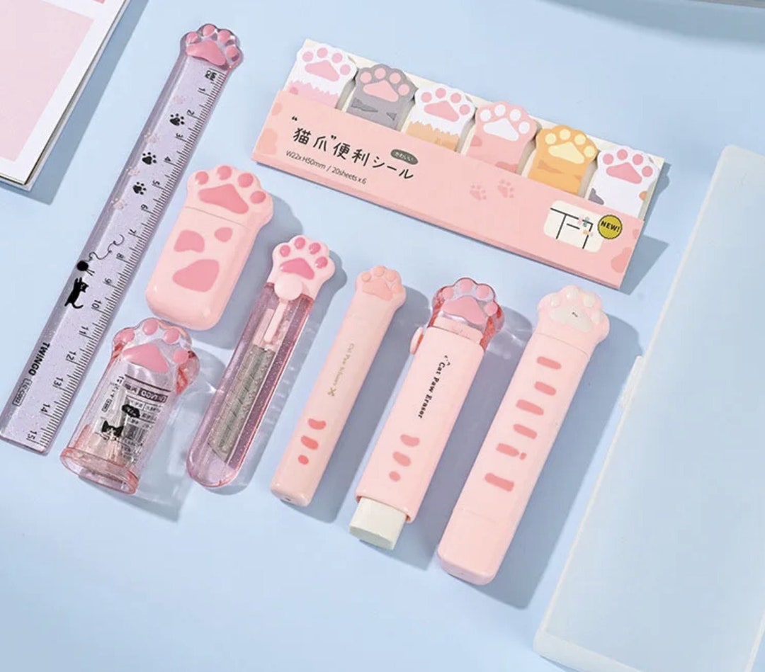 Cat Paw Stationery Set for School Gift 9 in 1 - Etsy