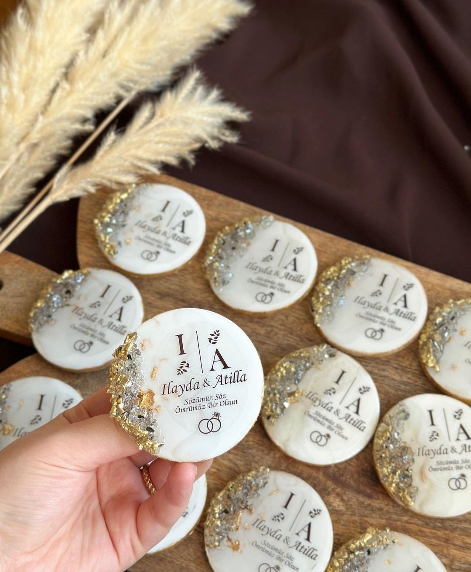 Royal Blue Stone Wedding Magnet, Wedding Favors, Epoxy Magnet ...