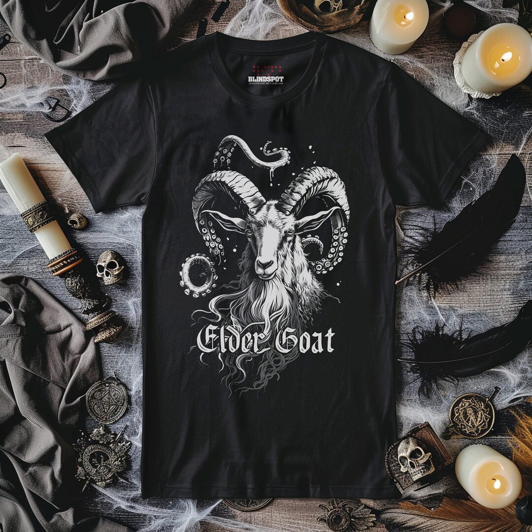 Elder Goat T-shirt | Occult Clothing | Black Metal | Weirdcore | Goth ...