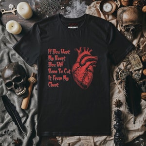 My Heart T-shirt | Occult Clothing | Black Metal | Weirdcore | Goth ...
