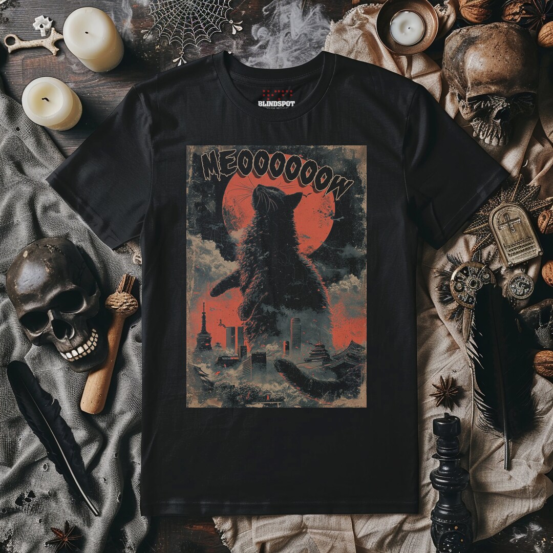 Catzilla T-shirt | Satanic Occult Clothing | Black Metal | Weirdcore ...