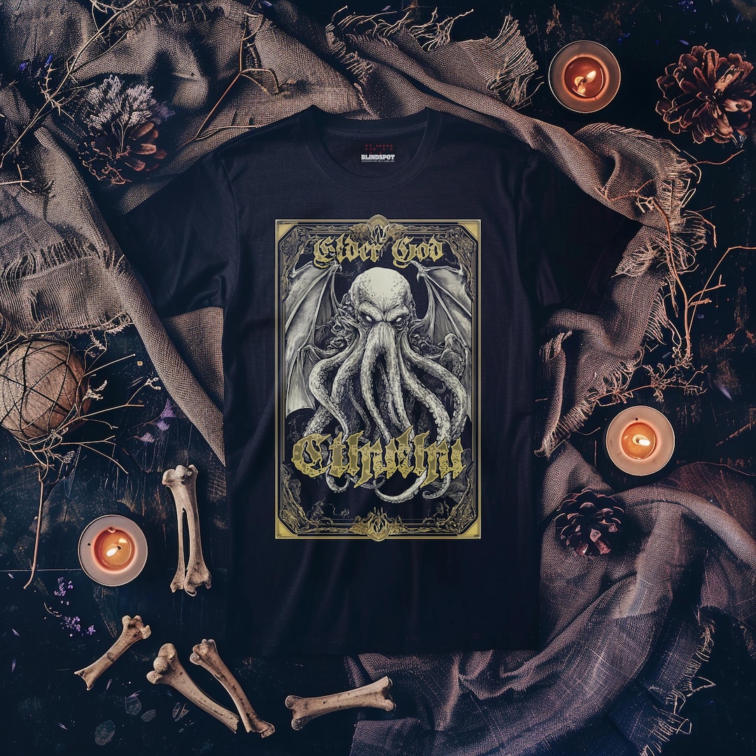 Elder God Cthulhu T-shirt | Occult Clothing | Black Metal | Weirdcore ...