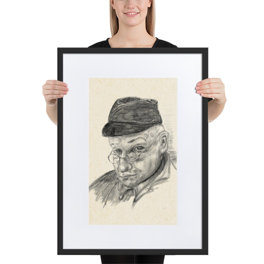Victor Original Hand Drawn African Wall Art of Old Native Man - Etsy
