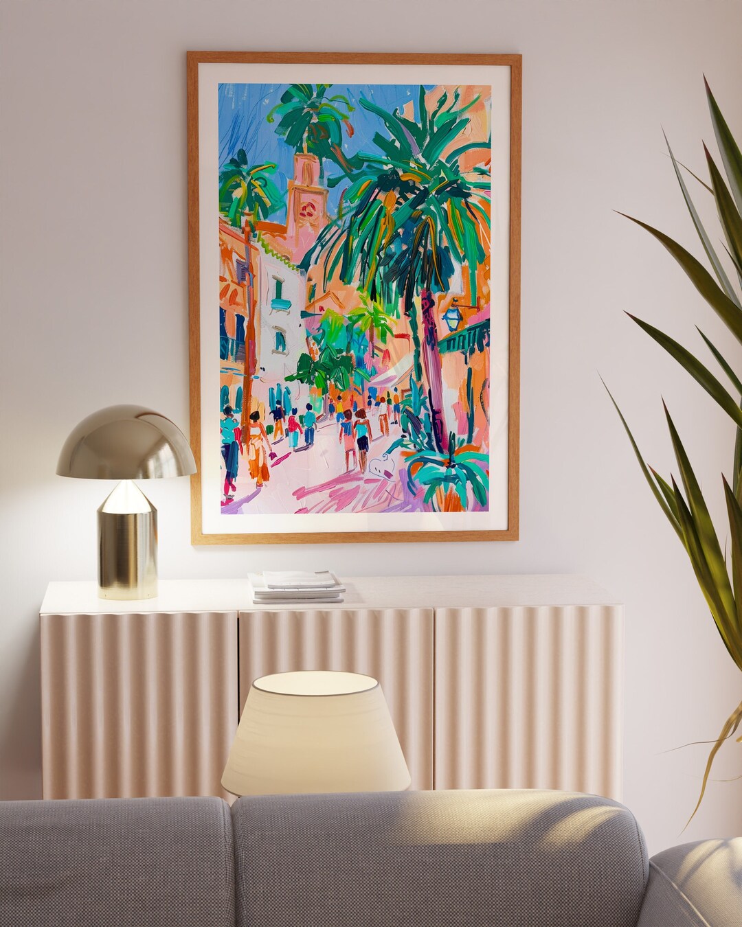 Coastal Eclectic Summer Art, Maximalist Art, Trendy Decor, Colorful ...