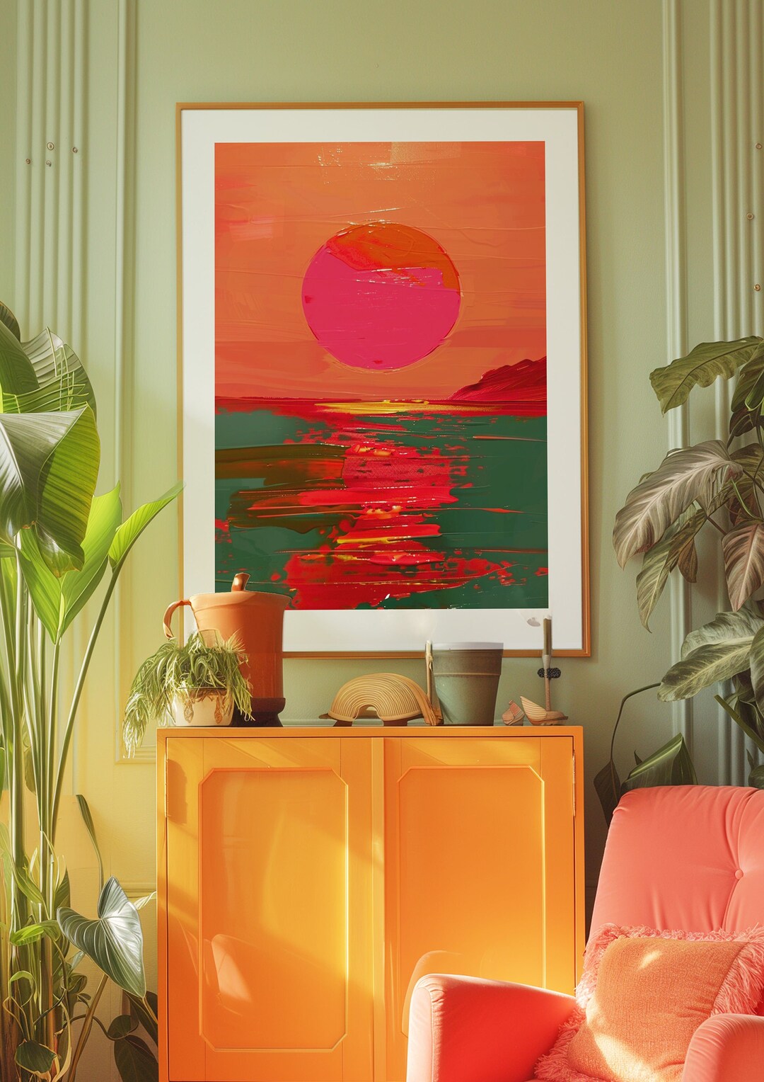 Trendy Verano Poster, Maximalist Red Wall Art,kitchen Wall Decor ...