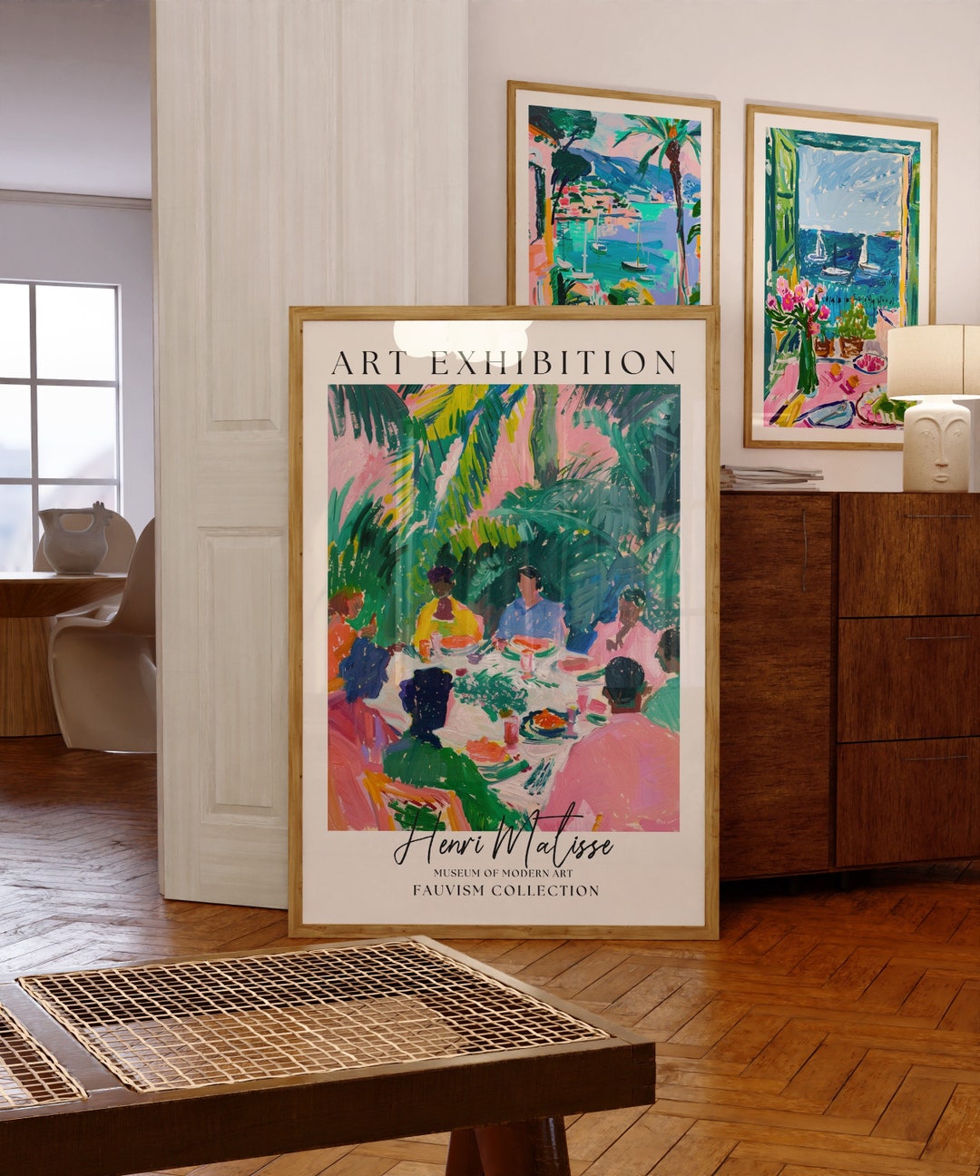Coastal Eclectic Print, 70s Wall Print, Matisse Summer House Poster ...