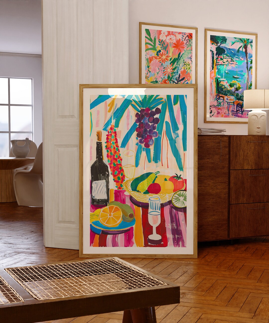 Matisse Room Decor, Dopamine Dinner Print, Retro Kitchen Wall Art ...