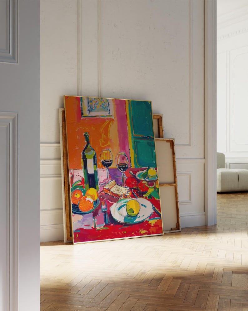 Food Art Print, Retro Kitchen Poster, Henri Matisse Art, Kitsch Dining ...