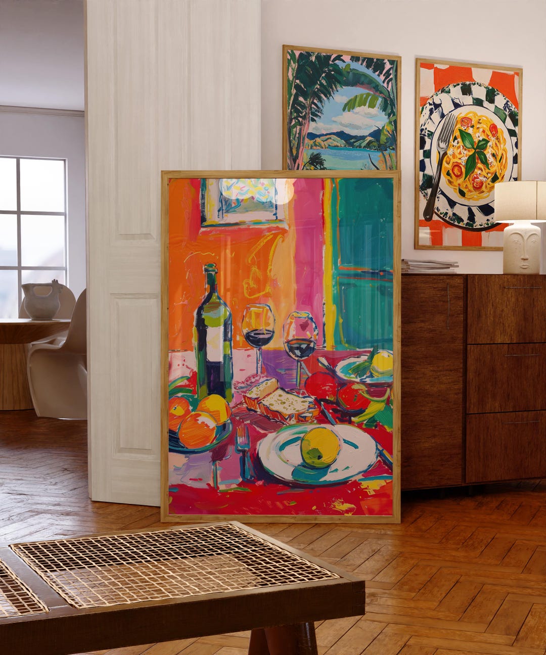 Food Art Print, Retro Kitchen Poster, Henri Matisse Art, Kitsch Dining ...