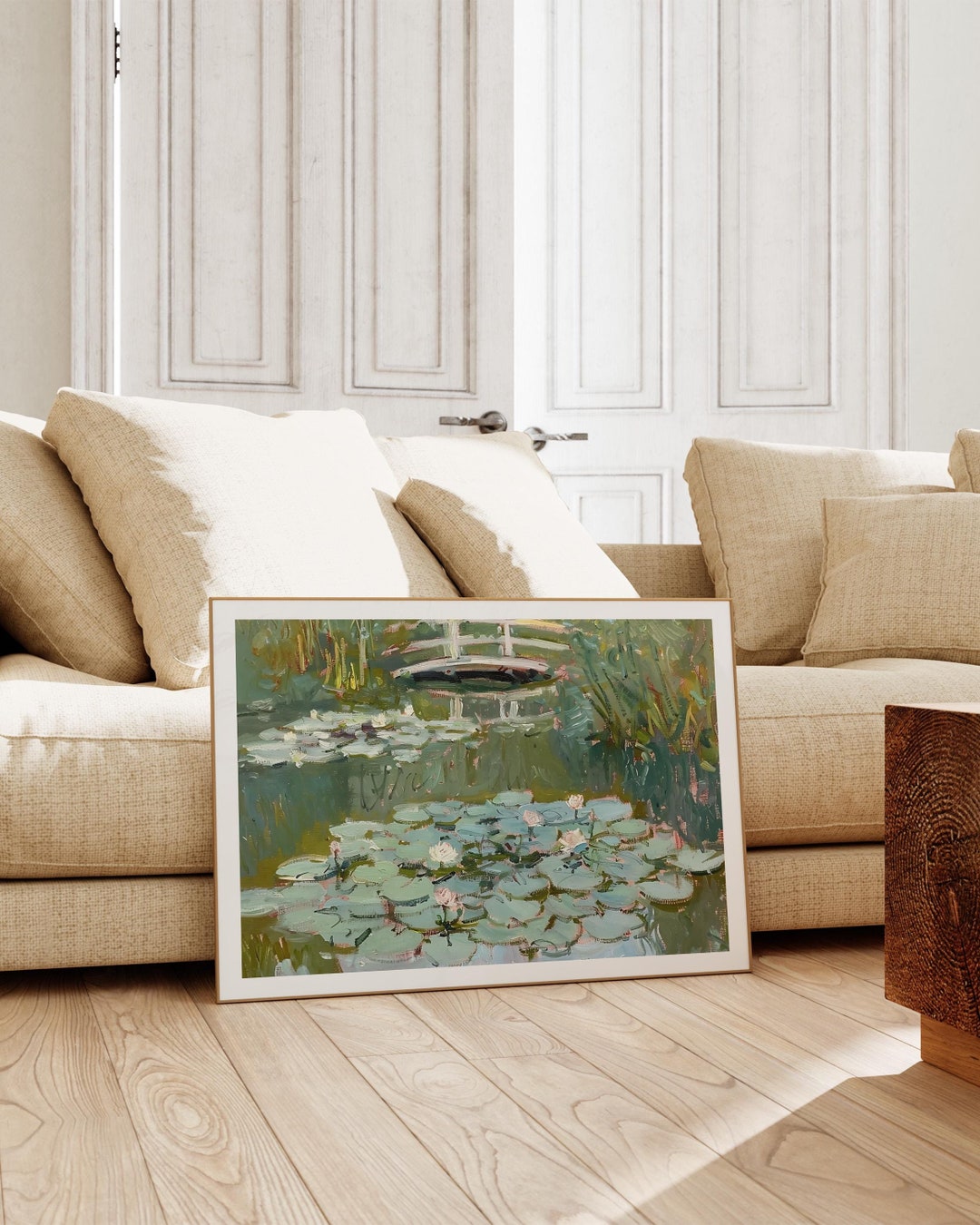 Water Lily Pads Wall Art, Water Lilies Summer House Poster, Trendy ...