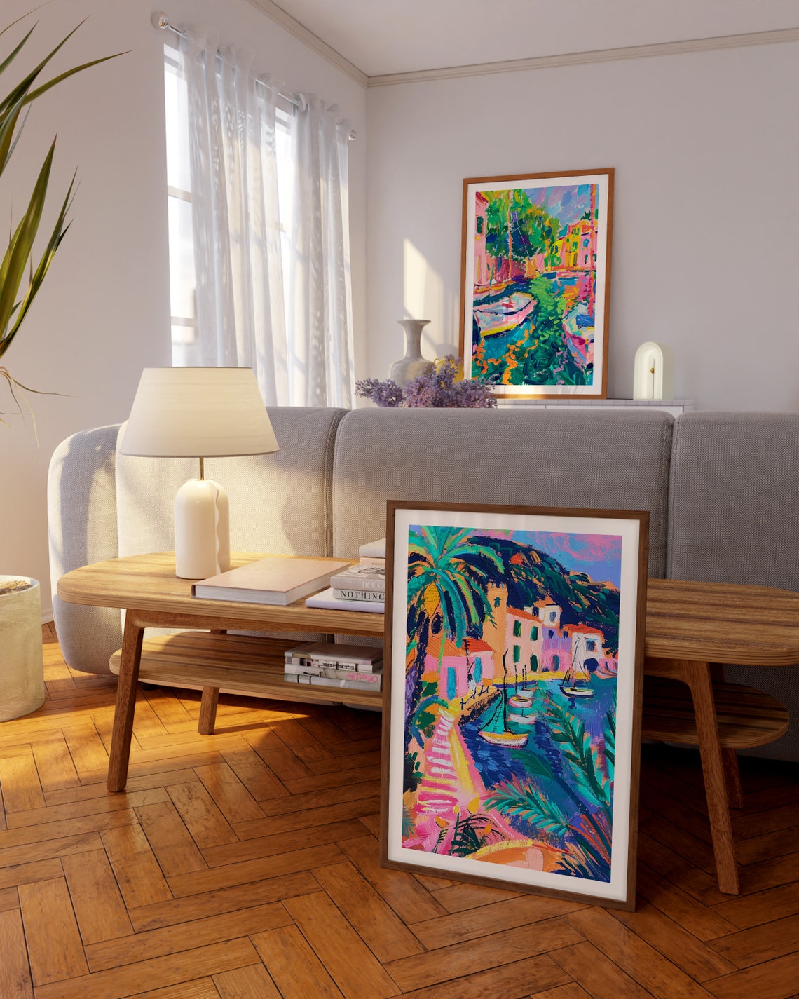 Coastal Eclectic Summer Art, Maximalist Art, Trendy Decor, Colorful ...