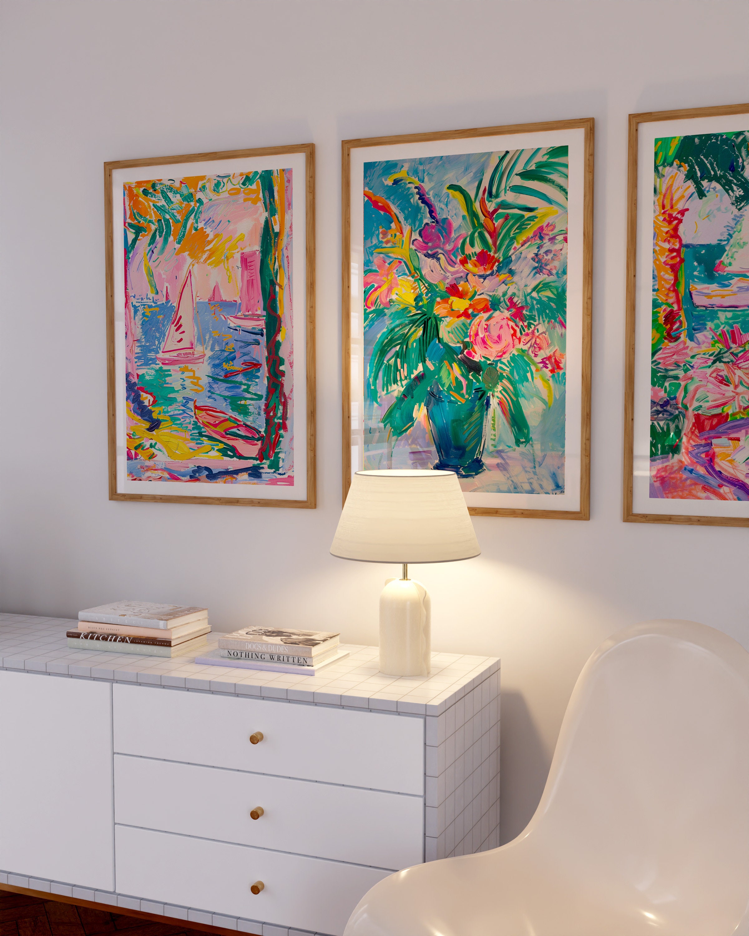 Eclectic Dopamine Art Decor, Summer House Poster, Trendy Maximalist ...