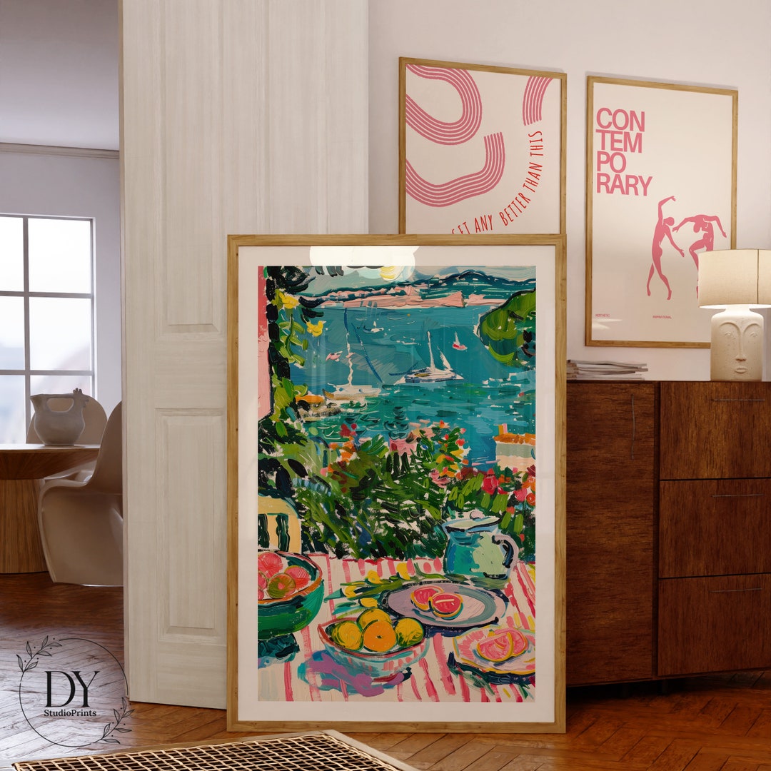 Aesthetic Matisse Room Decor, Retro Preppy Wall Art, Trendy Dopamine ...