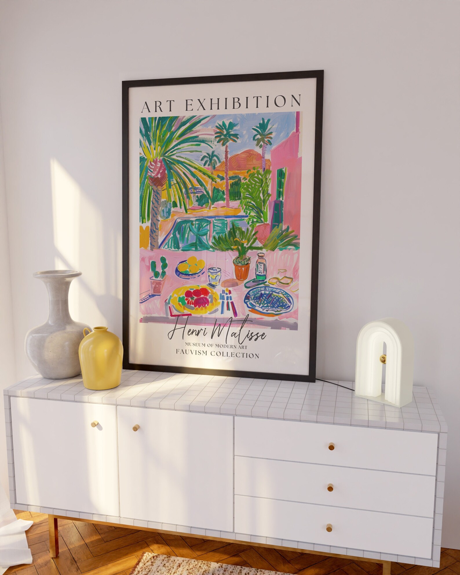Coastal Eclectic Print, 70s Wall Print, Matisse Summer House Poster ...