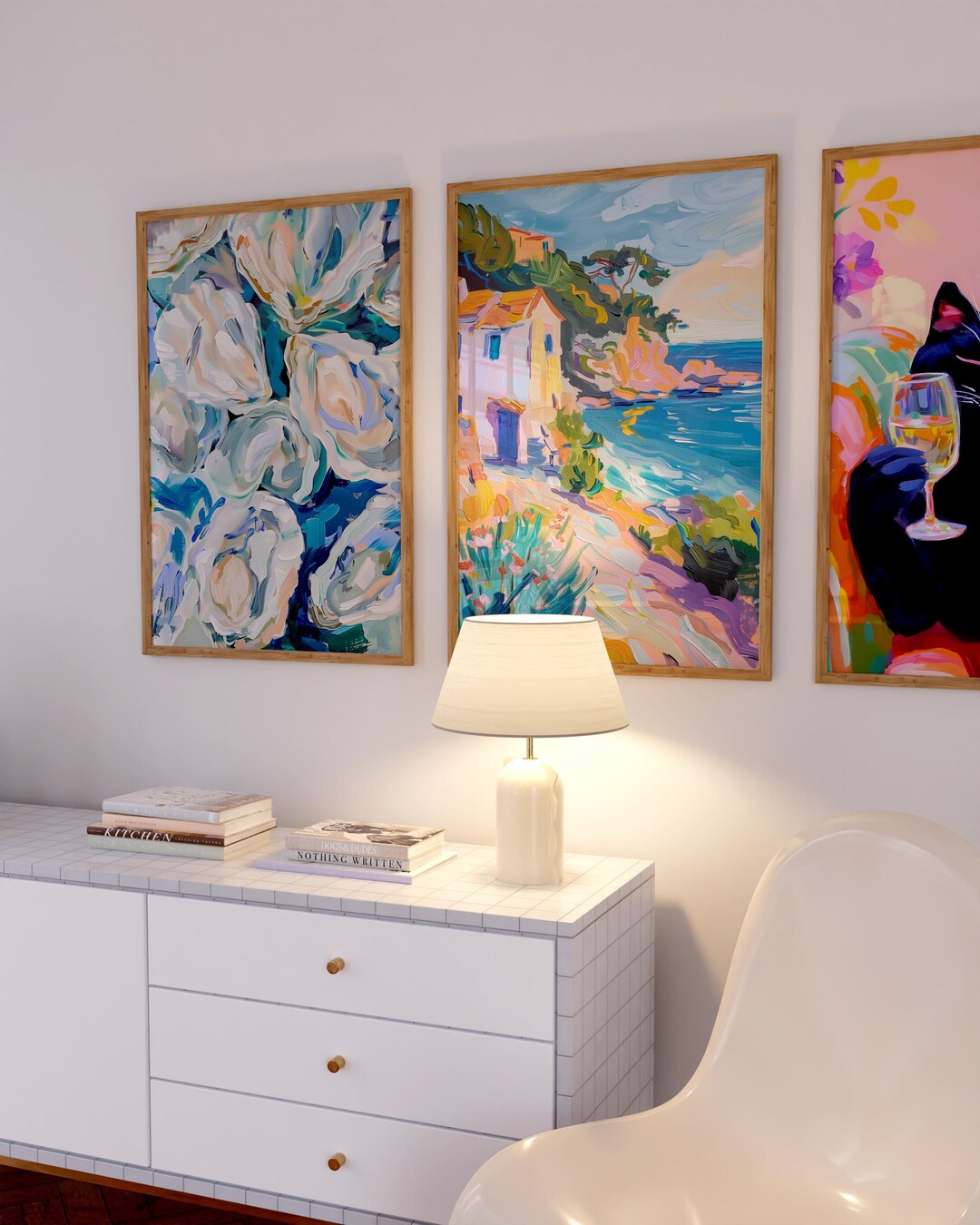 Matisse Seascape, Mediterranean Beach Wall Art, French Riviera Decor ...