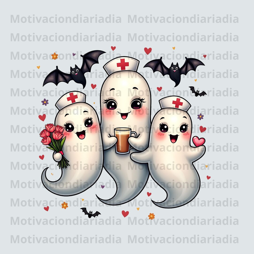 Nurse Ghosts Halloween PNG, JPEG, and SVG, Halloween Gifts for Nurses ...