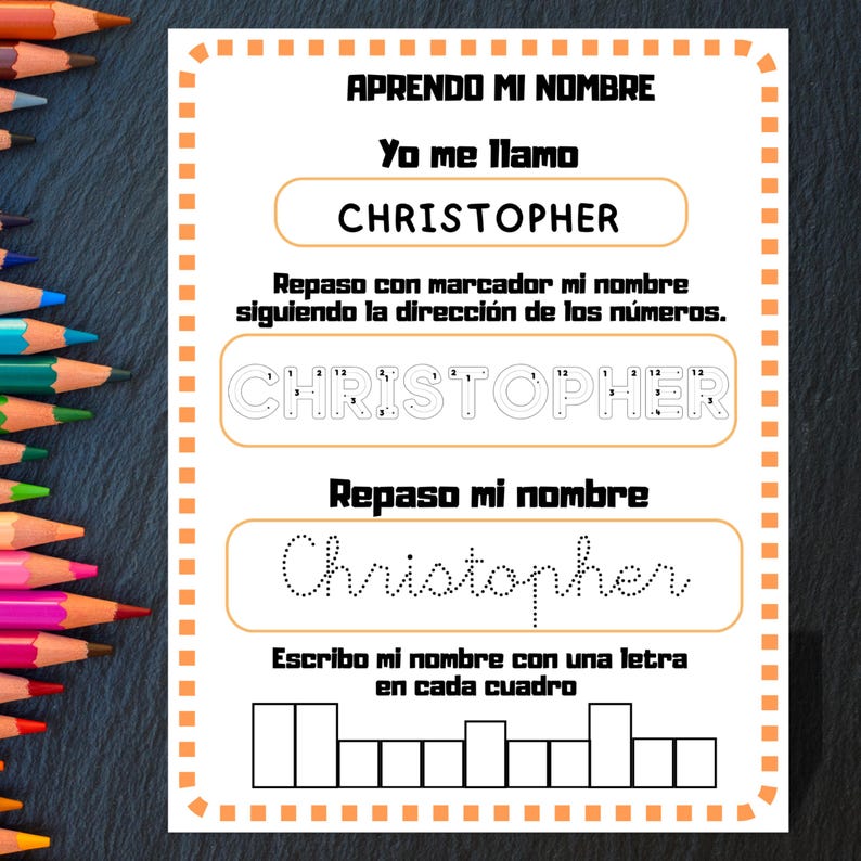 Name Tracing Worksheet, Digital, Printable for Preschoolers and ...