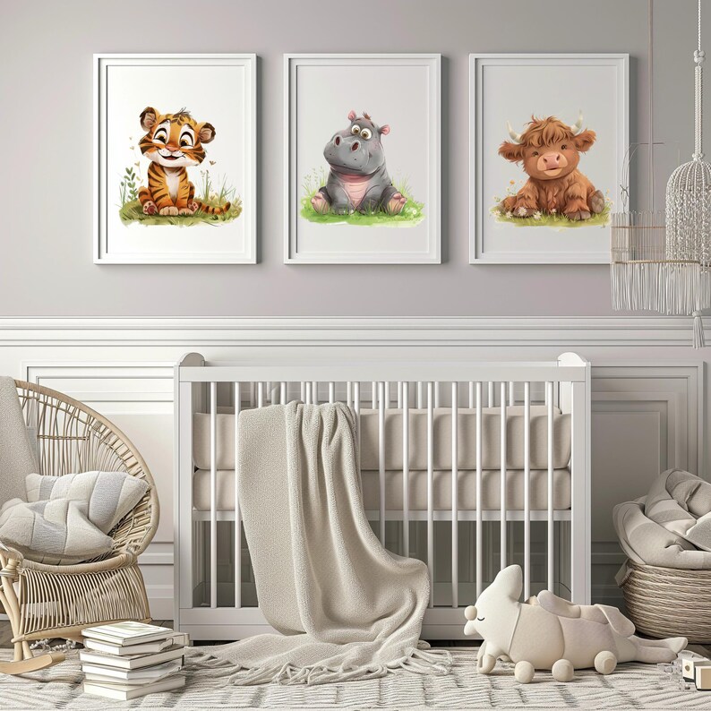 Baby Elephant Decoration Poster. Bohemian Posters for Baby Decoration ...