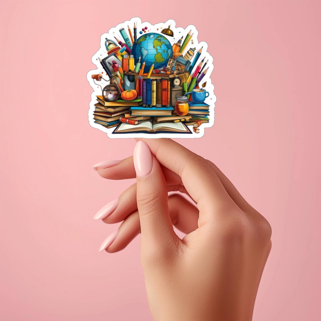 Open Book Sticker for Teachers. Stickers Everywhere. Personalize Your ...