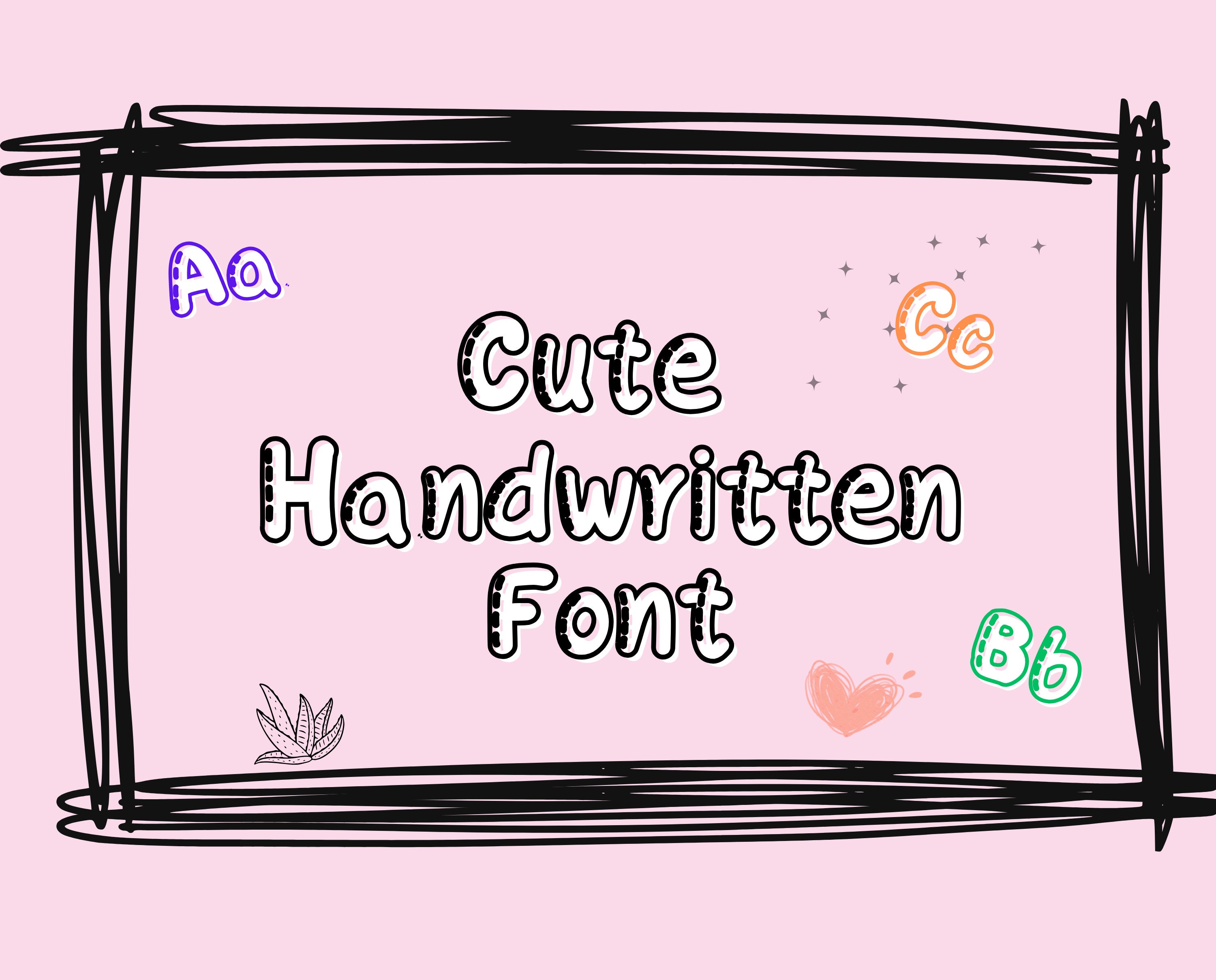 Decorative Handwritten Font, Bold Bubble Cute Simple Font for Ipad ...