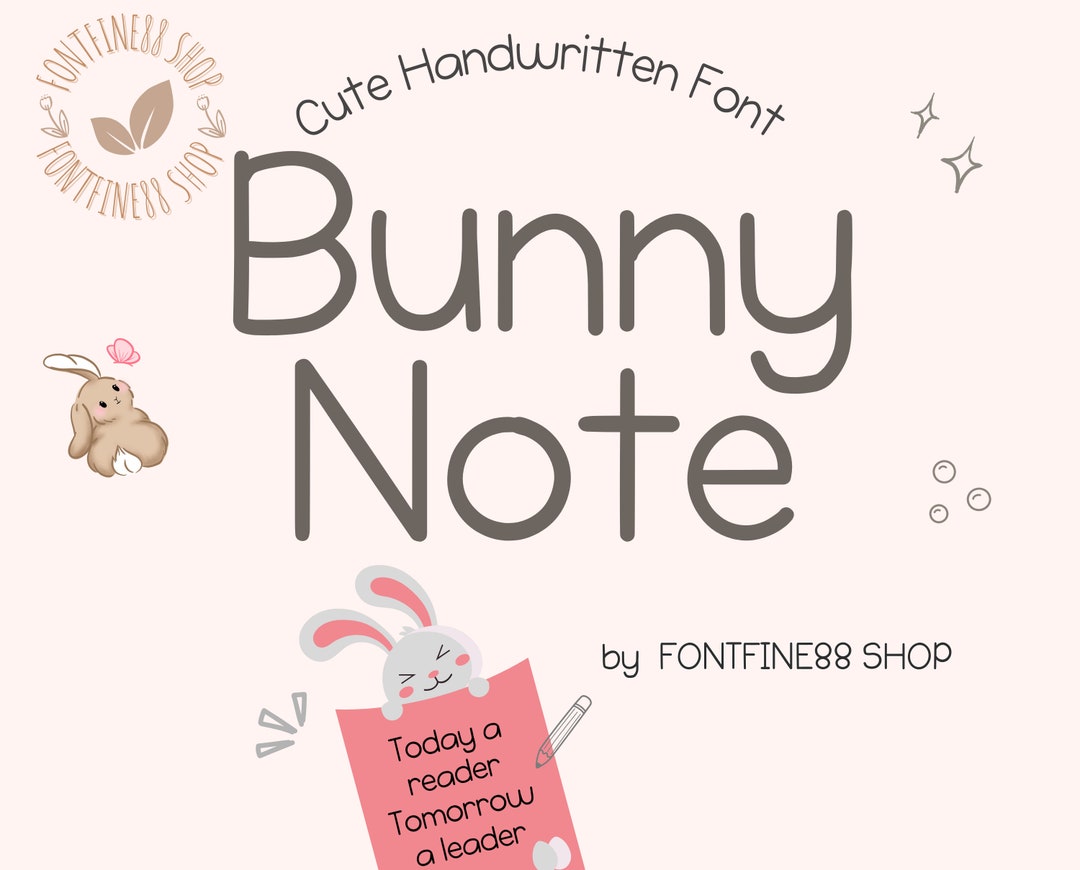 Neat Handwriting Student Note Font Simple Font Goodnotes Font Study ...
