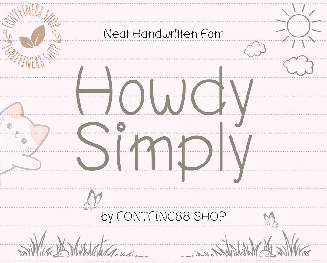 Neat Handwritten Font, Cute Font, Script Font, Student Font, Goodnotes ...