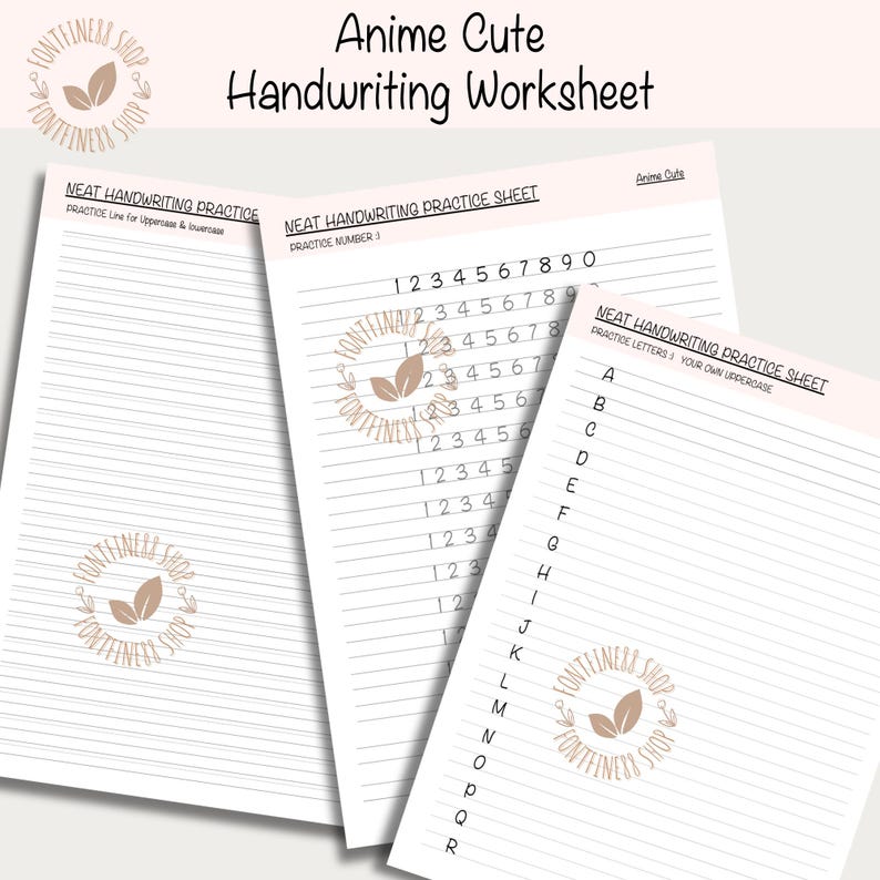 Improve Handwriting Lettering Practice Worksheets, Penmanship Practice ...