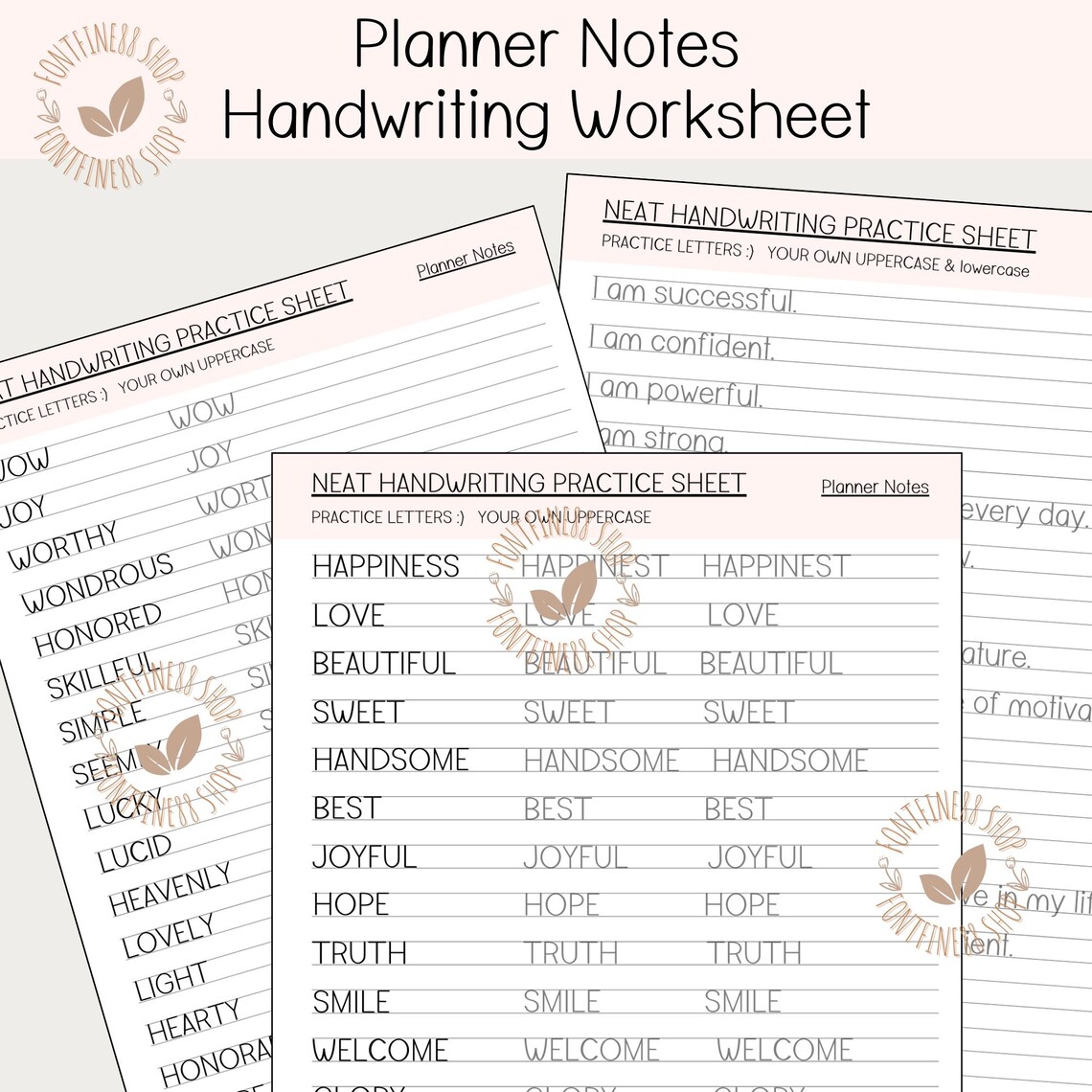 Improve Handwriting Lettering Practice Worksheets, Penmanship Practice ...
