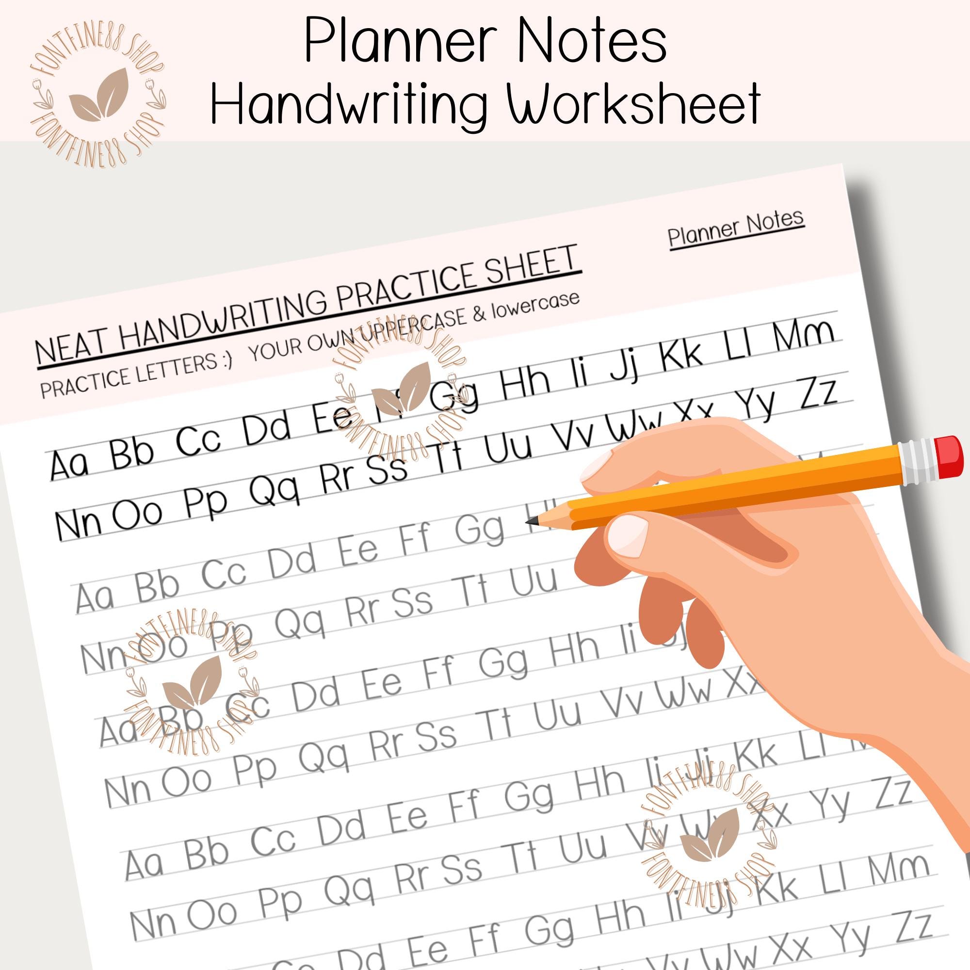 Improve Handwriting Lettering Practice Worksheets, Penmanship Practice ...