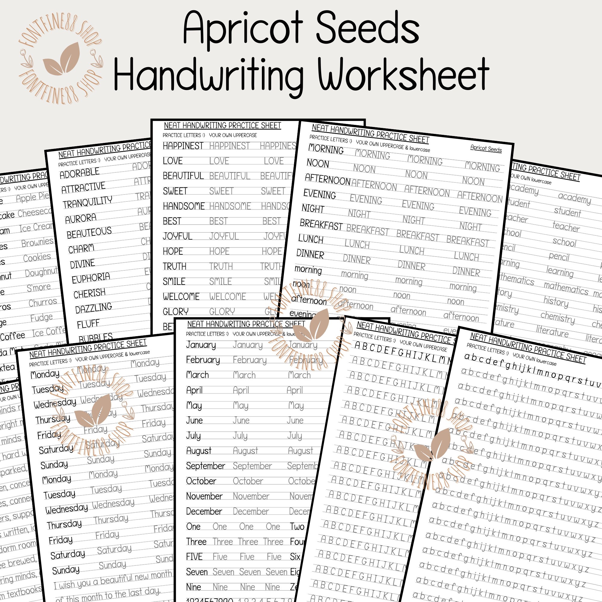 Improve Handwriting Worksheets Practice, Printable Handwriting Workbook ...