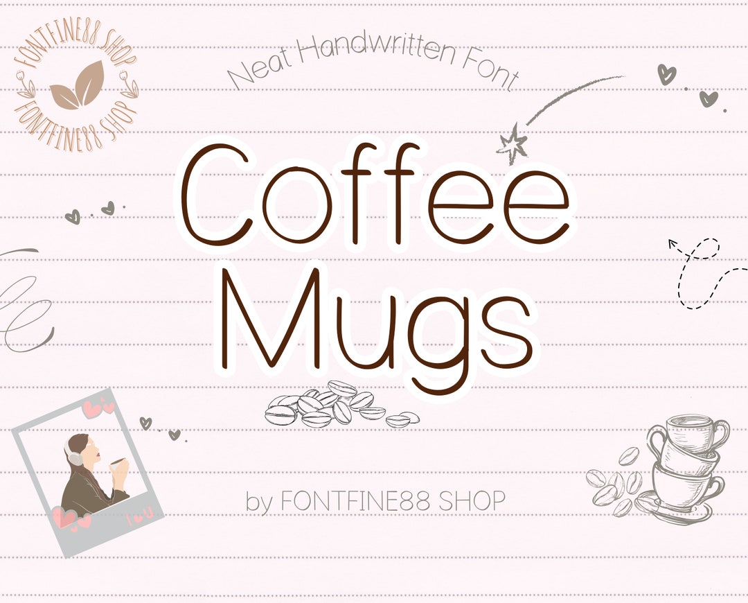 Cute Handwritten Fonts, Handlettered for Procreate, Simple Planner Font ...