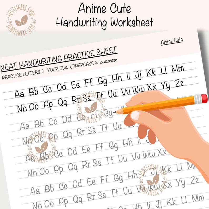 Improve Handwriting Lettering Practice Worksheets, Penmanship Practice ...