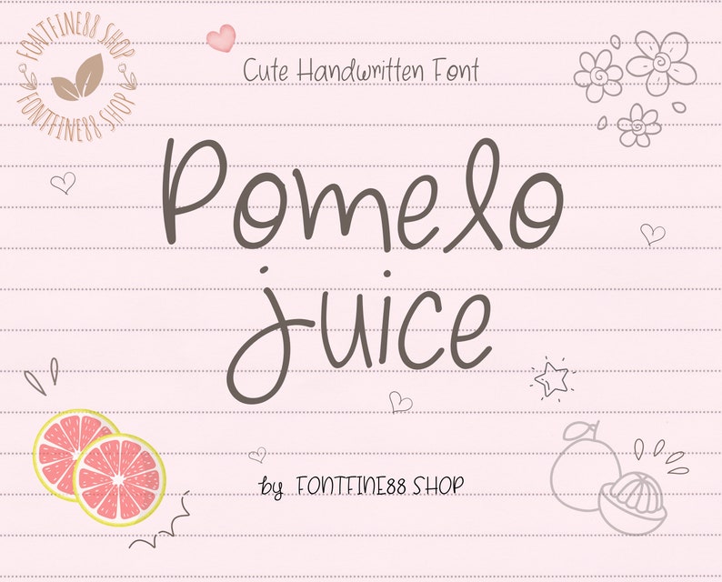 Handwritten Font Goodnotes Simple Font Study Digital Note Cute Font ...