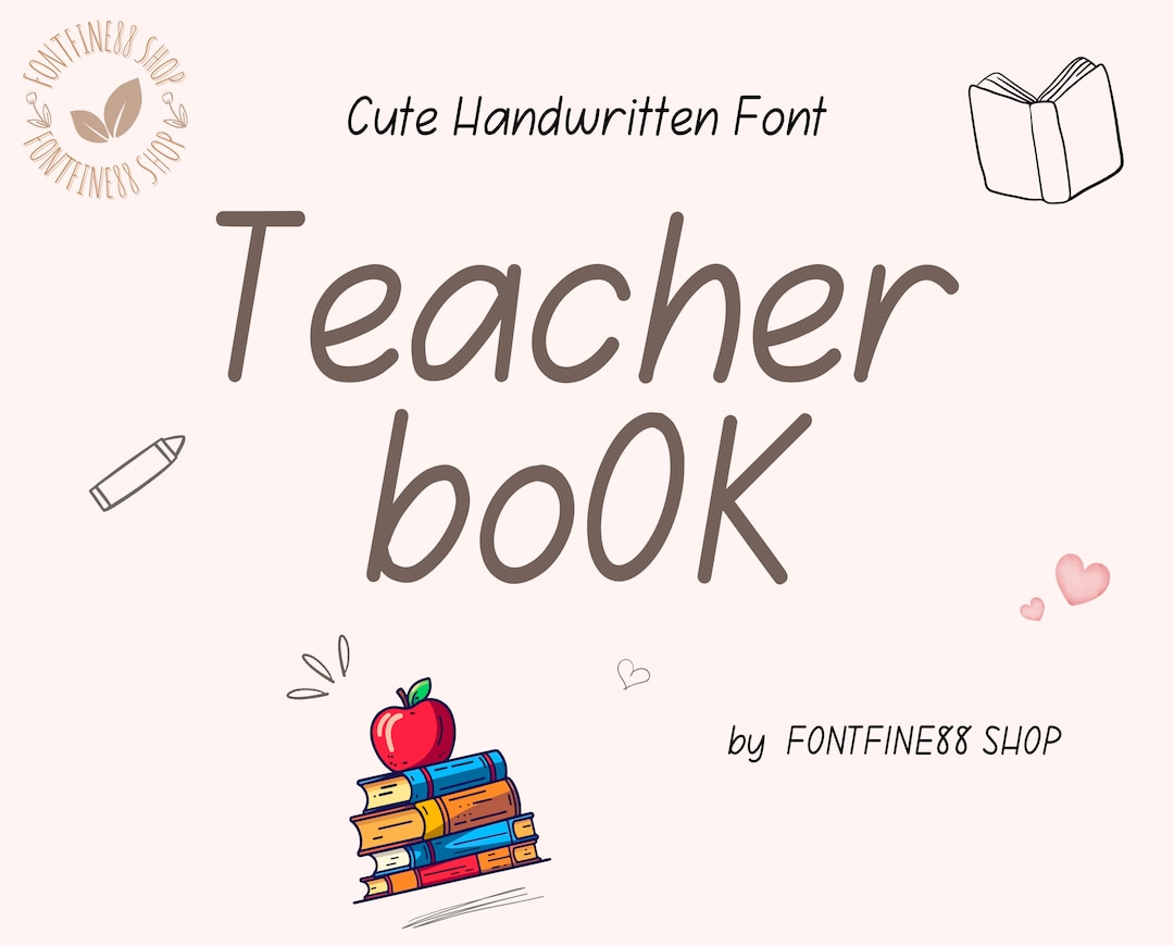 Teacher Note, Neat Handwritten Font for Digital Planner and Student ...