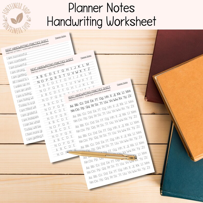 Improve Handwriting Lettering Practice Worksheets, Penmanship Practice ...