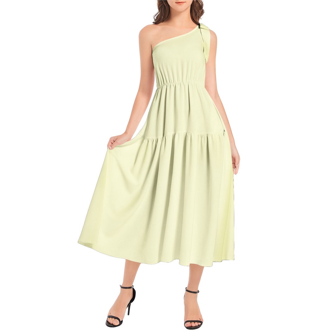 Cute Yellow Spring Easter Dress With Pockets and a Ruffle Hem One ...