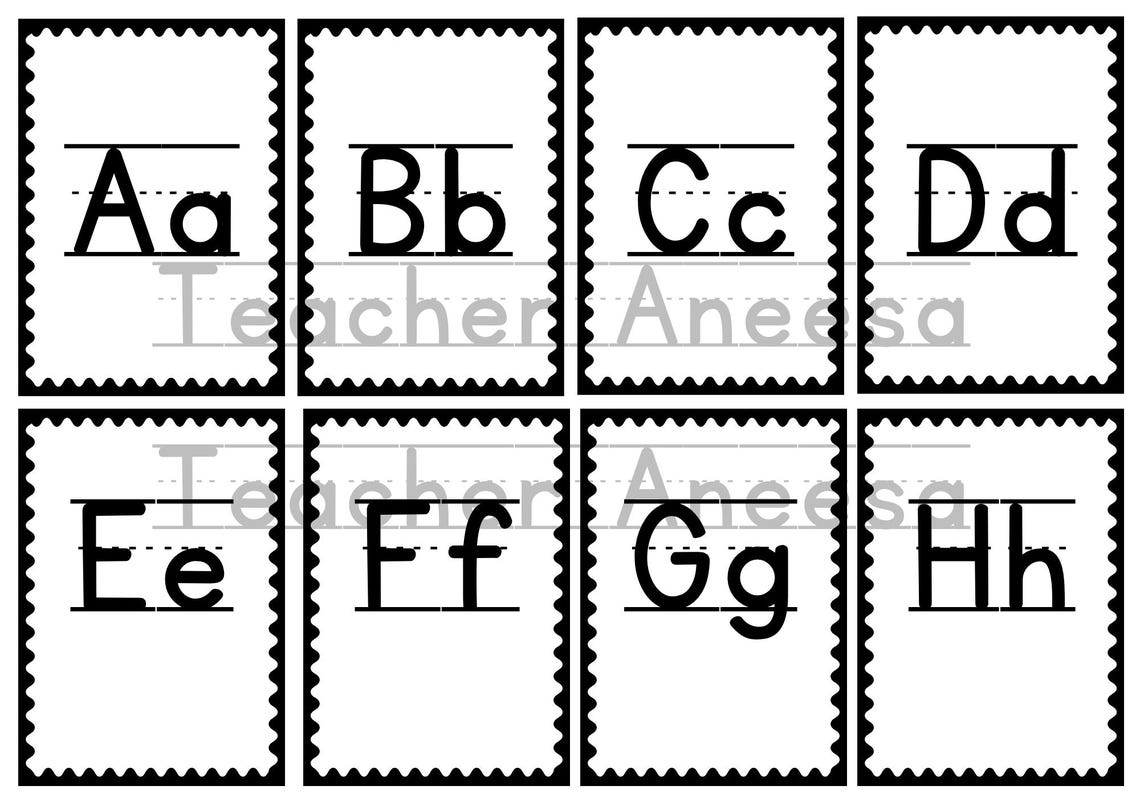 Colorful Alphabet Flashcards Multipurpose Letter Flashcards Alphabet ...