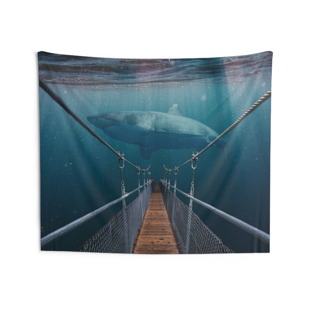 Shark Bridge, Indoor Wall Tapestry - Etsy