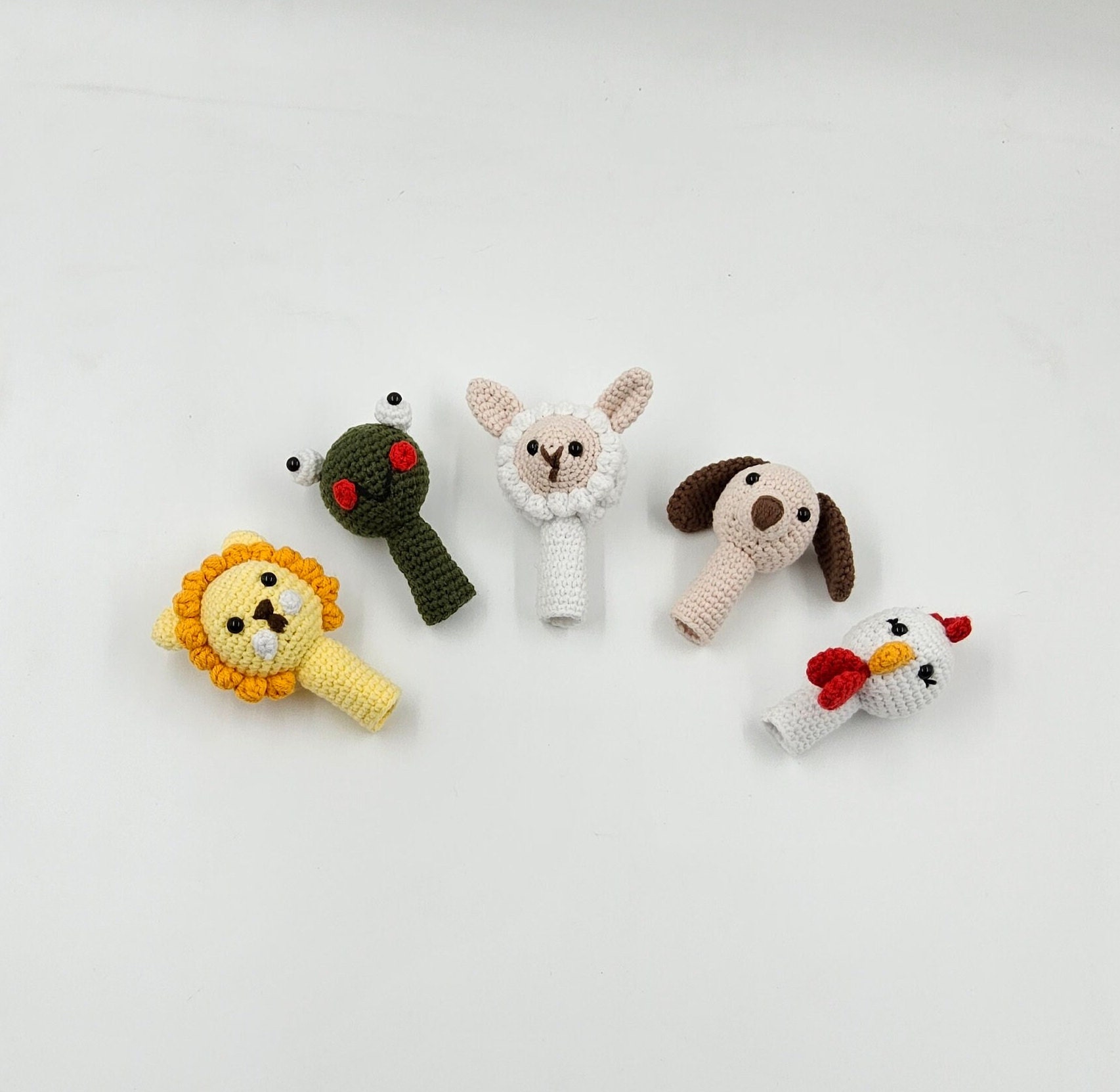 Finger Puppet Set of 5 Crochet Finger Puppets Handmade Finger Puppets ...
