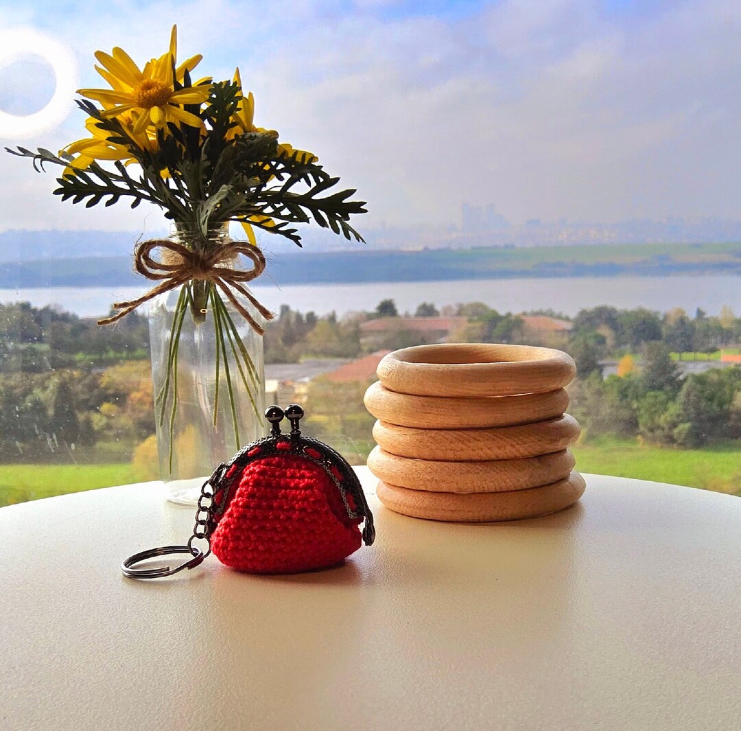 Crochet Coin Purse Keychain | Handcrafted Keychain | Crochet Keychain ...